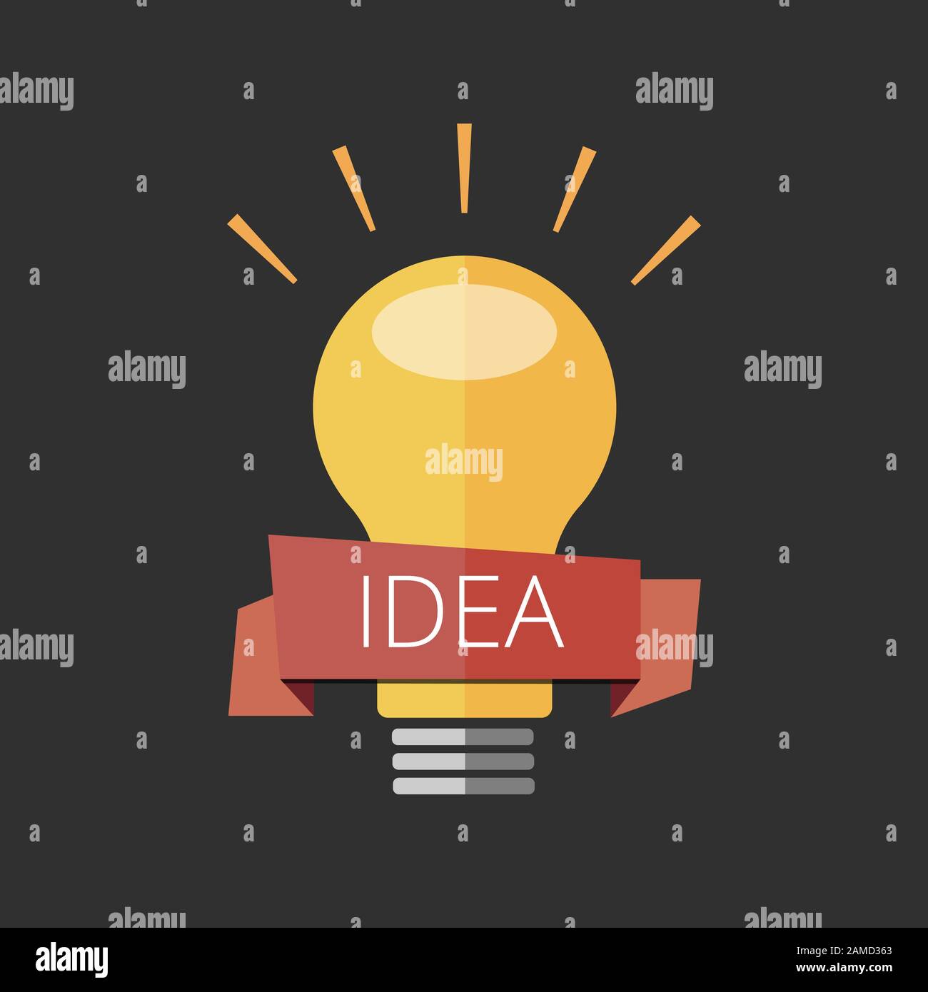 light bulb. Concept of vector banner for ideas Stock Vector Image & Art ...