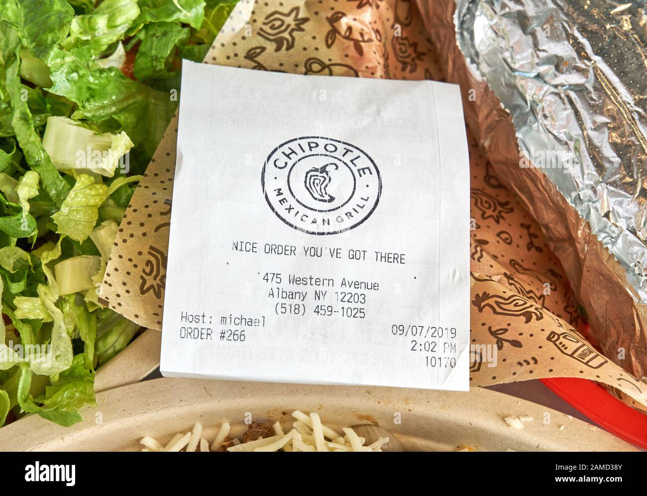 American restaurant bill receipt hi-res stock photography and images ...