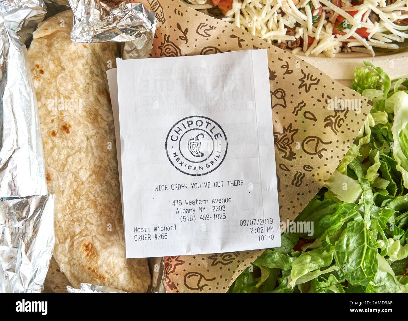 American restaurant bill receipt hi-res stock photography and images ...