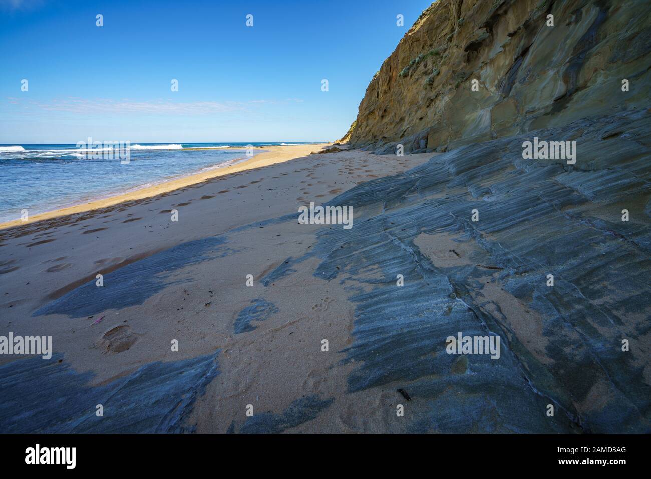 hiking the great ocean walk on wreck beach, victoria in australia Stock Photo - Alamy