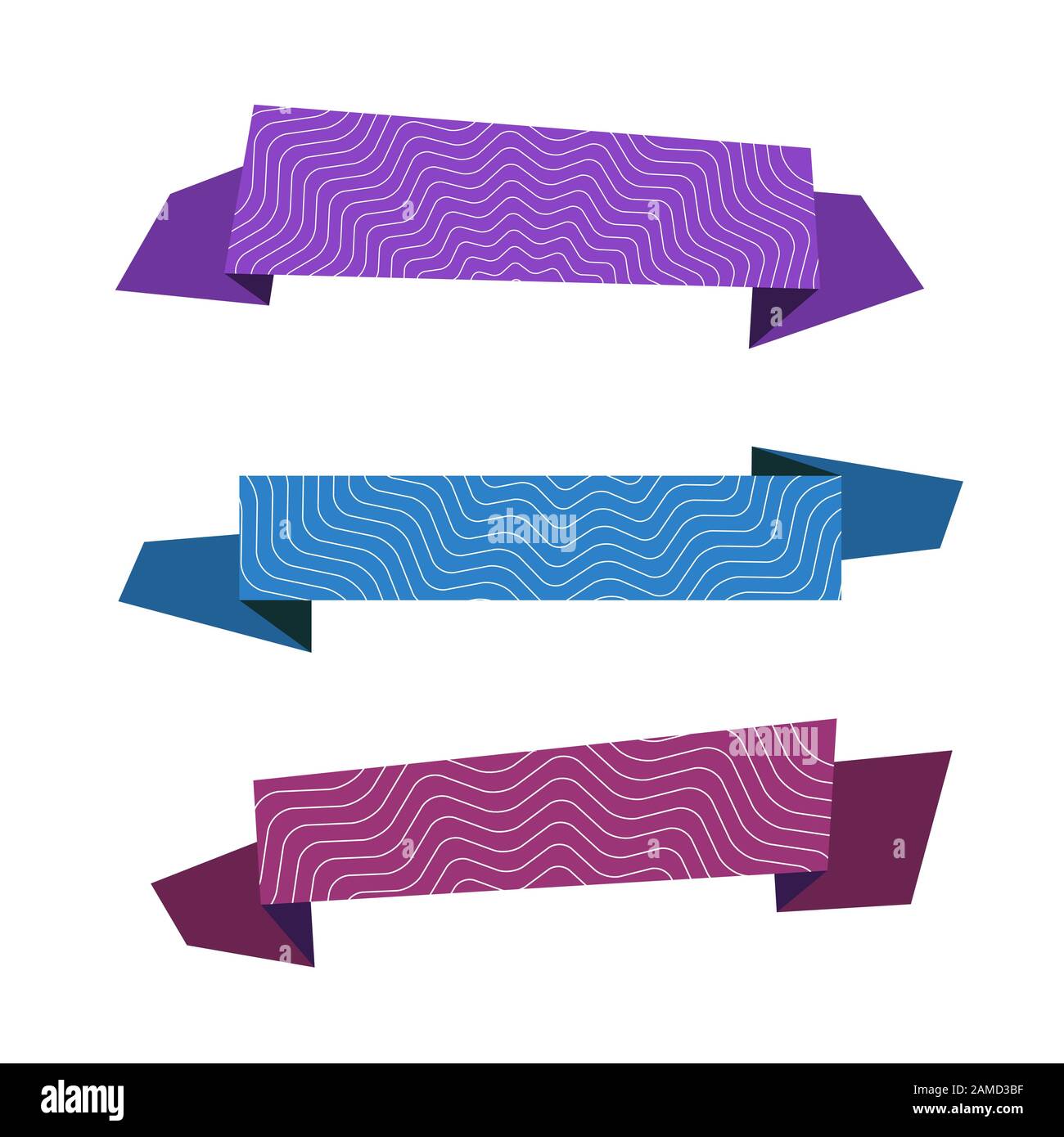 Ribbons with pink and blue gradient background Stock Vector Image & Art ...
