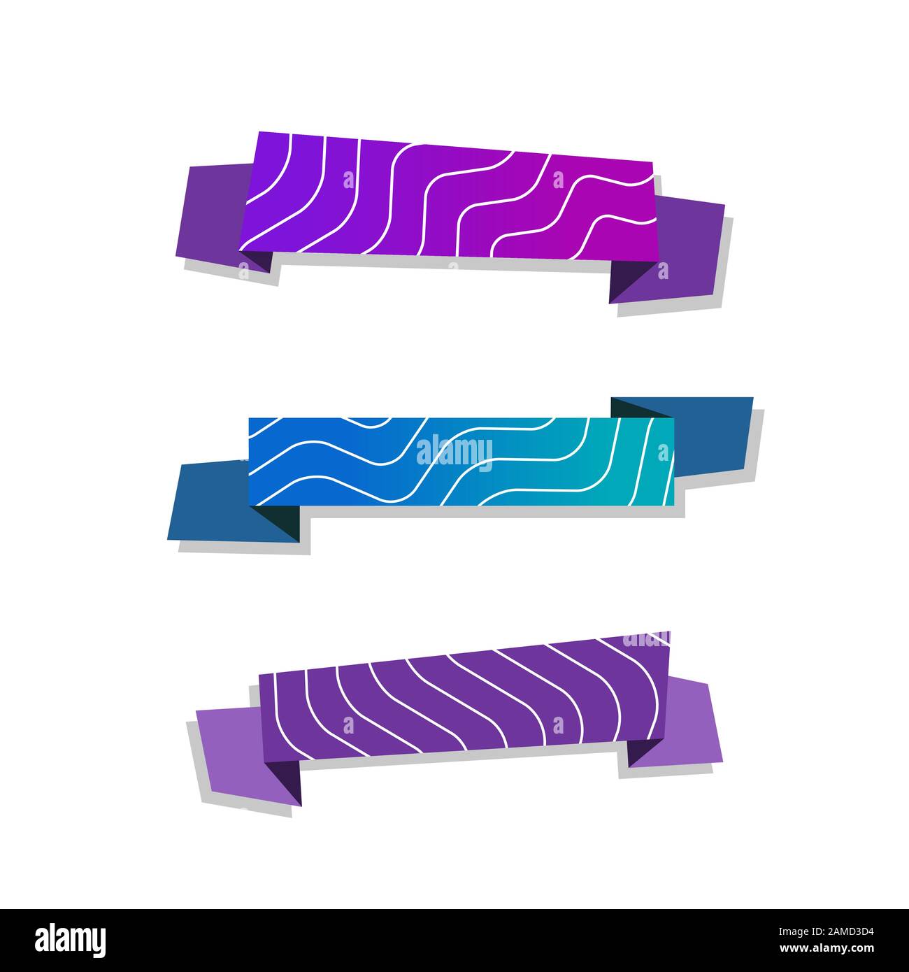 Ribbons with pink and blue gradient background Stock Vector Image & Art ...