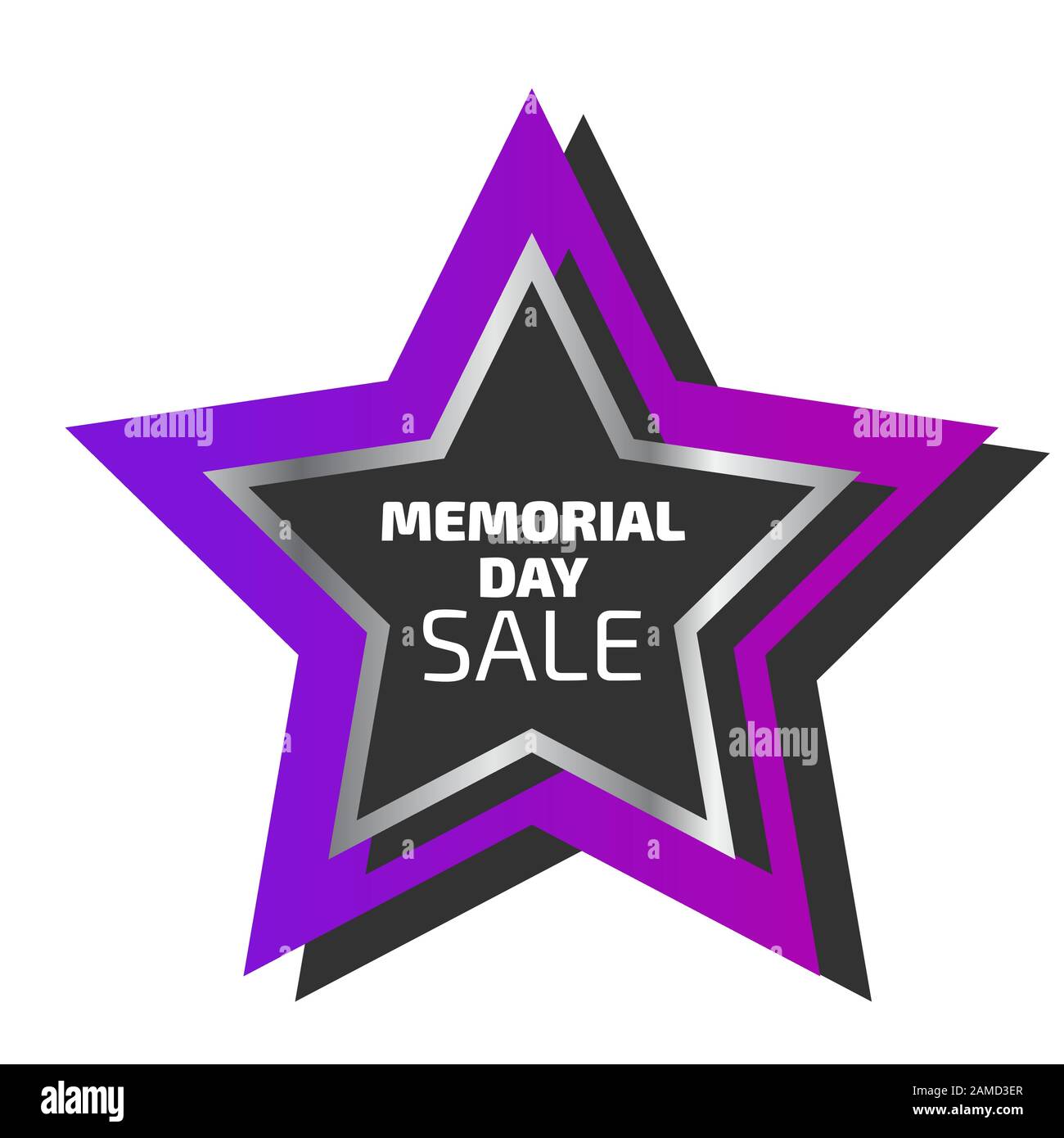 Memorial Day banner on the star shape Stock Vector Image & Art - Alamy