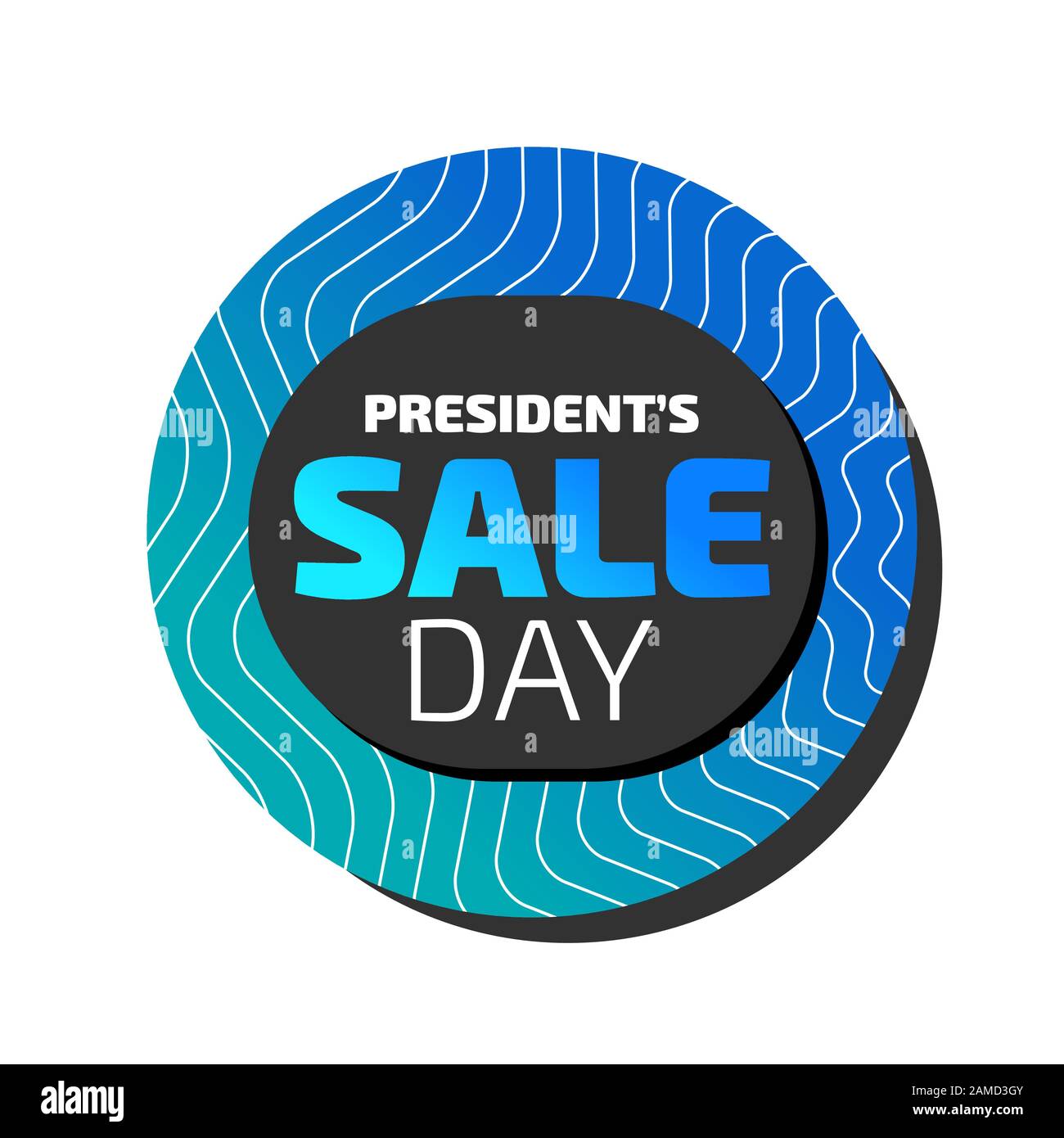 Presidents day. Circle sale banner. Vector image Stock Vector Image ...