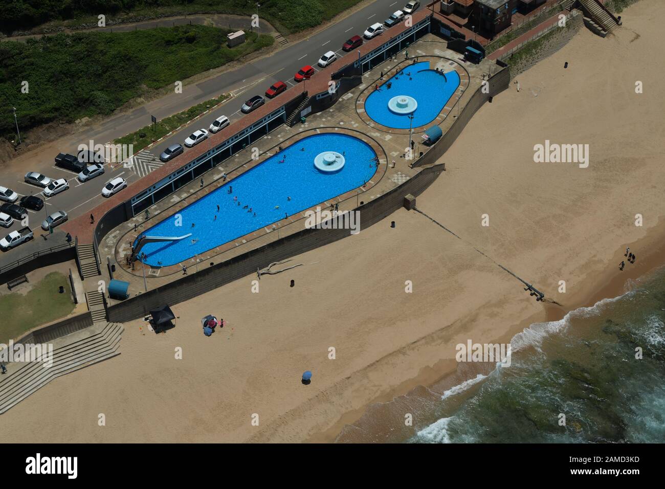 Durban, KwaZulu-Natal, South Africa, landscape, aerial view, public ...