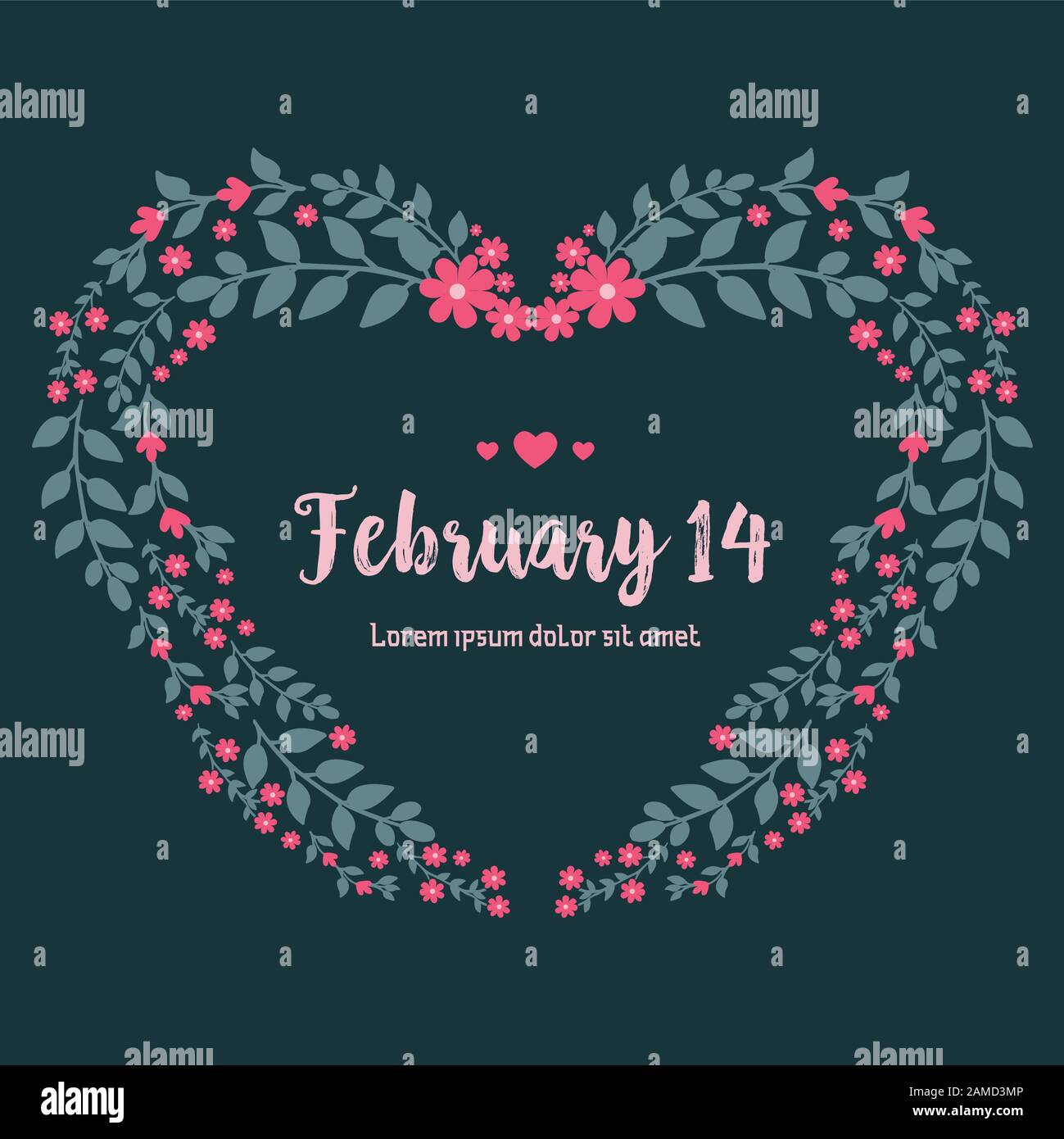 Simple shape Pattern of leaf and floral frame, for beautiful 14 ...