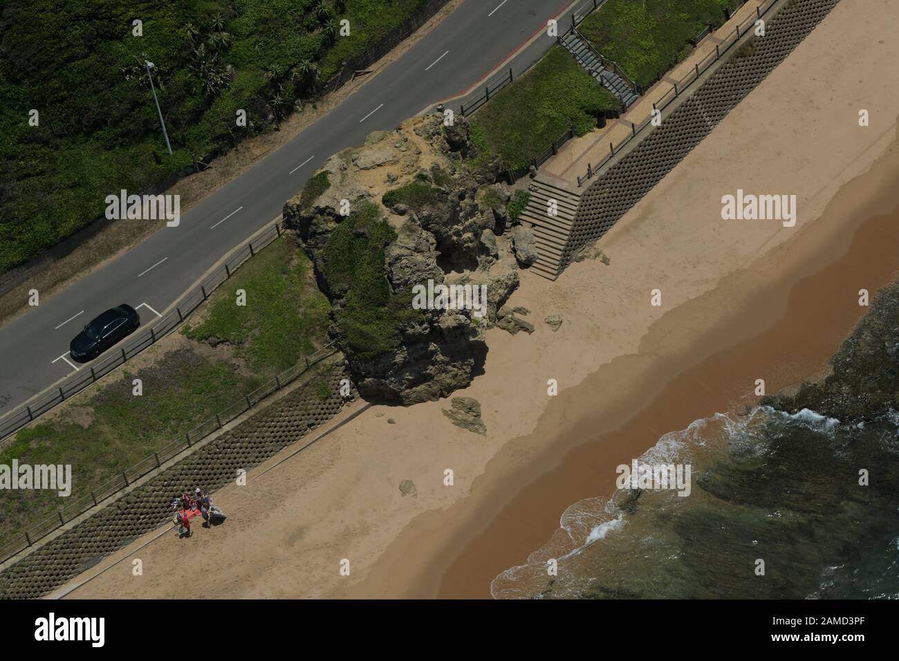Durban, KwaZulu-Natal, South Africa, landscape, aerial view, Cave Rock ...