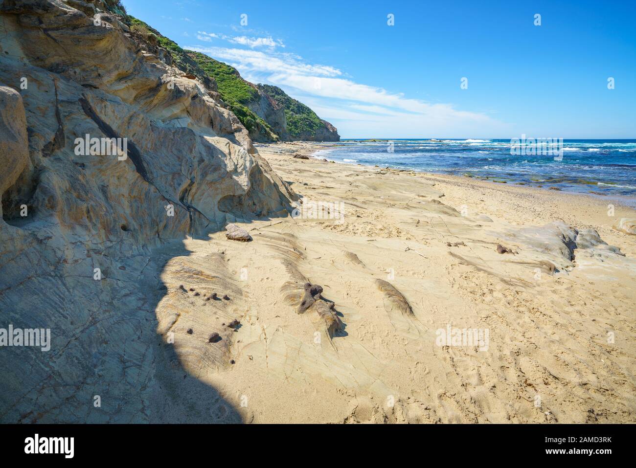 hiking the great ocean walk on wreck beach, victoria in australia Stock ...