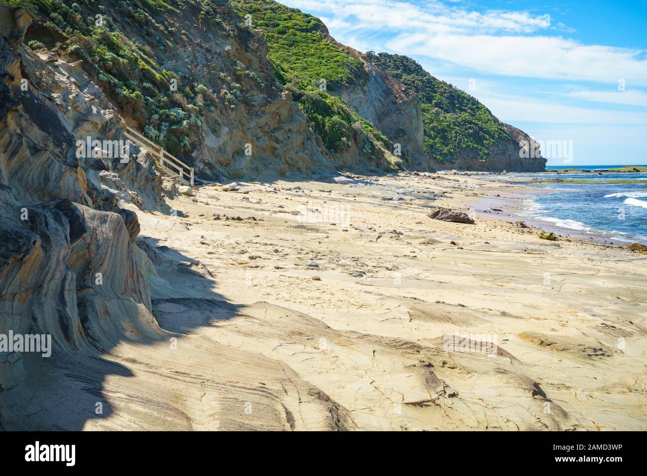 hiking the great ocean walk on wreck beach, victoria in australia Stock ...
