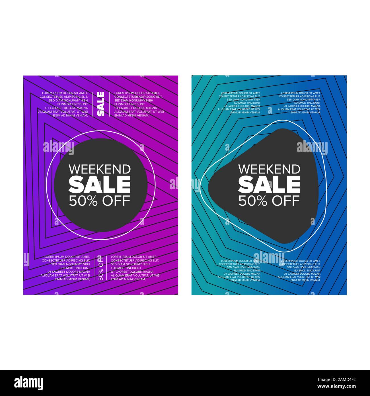 Weekend Sale poster or banner template set Stock Vector Image & Art - Alamy