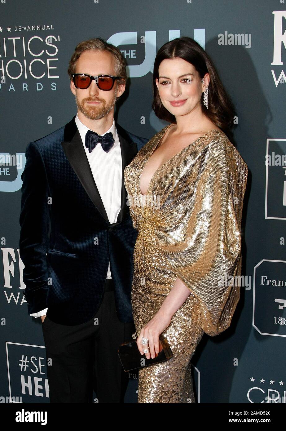 Santa Monica, California, USA. 13th Jan 2020. Anne Hathaway, Adam ...