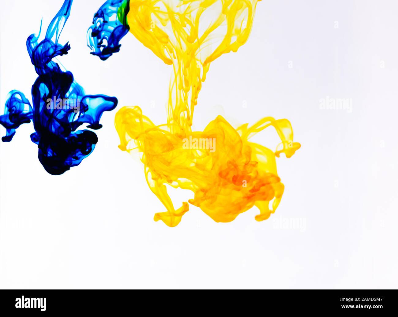 Food color drop and dissolve in water for abstract and background Stock ...
