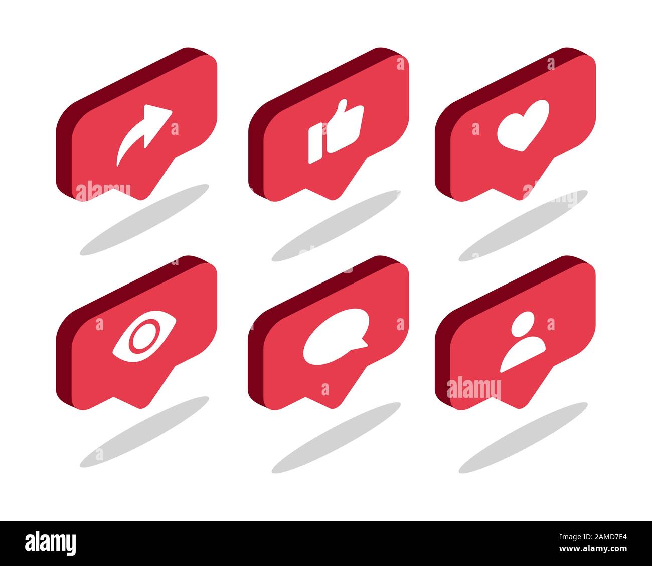 Social media 3d bubbles Stock Vector Images - Alamy