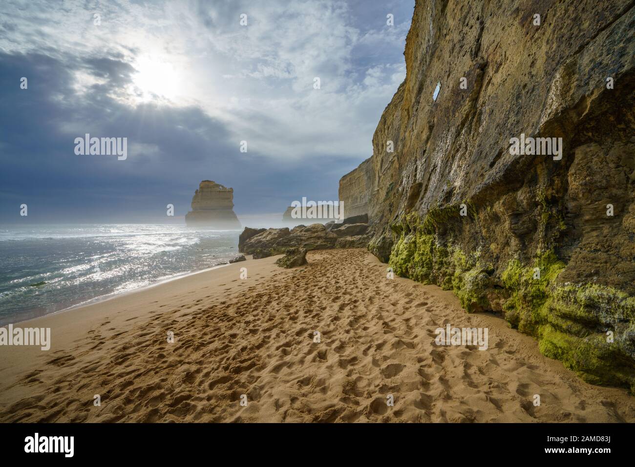 famous gibson steps at sunset, twelve apostles, great ocean road in ...
