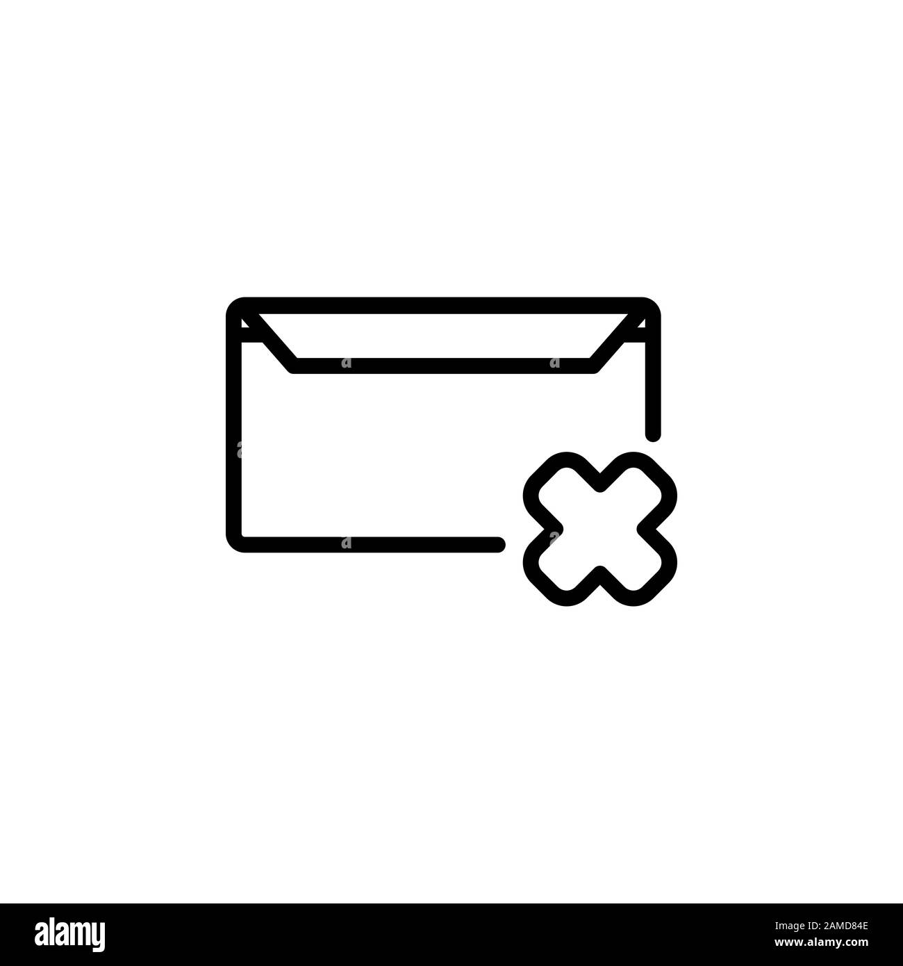 message icon design line style, delete icon, logo and presentation ...