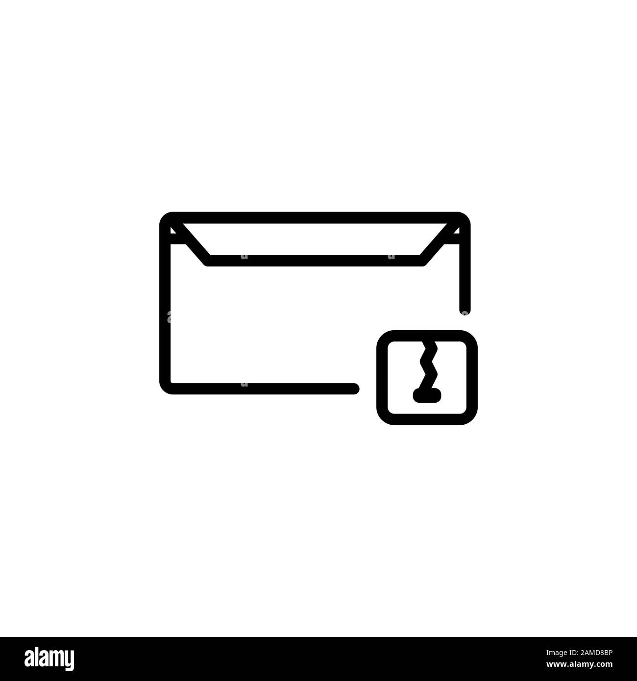 message icon design line style, archive icon, logo and presentation ...