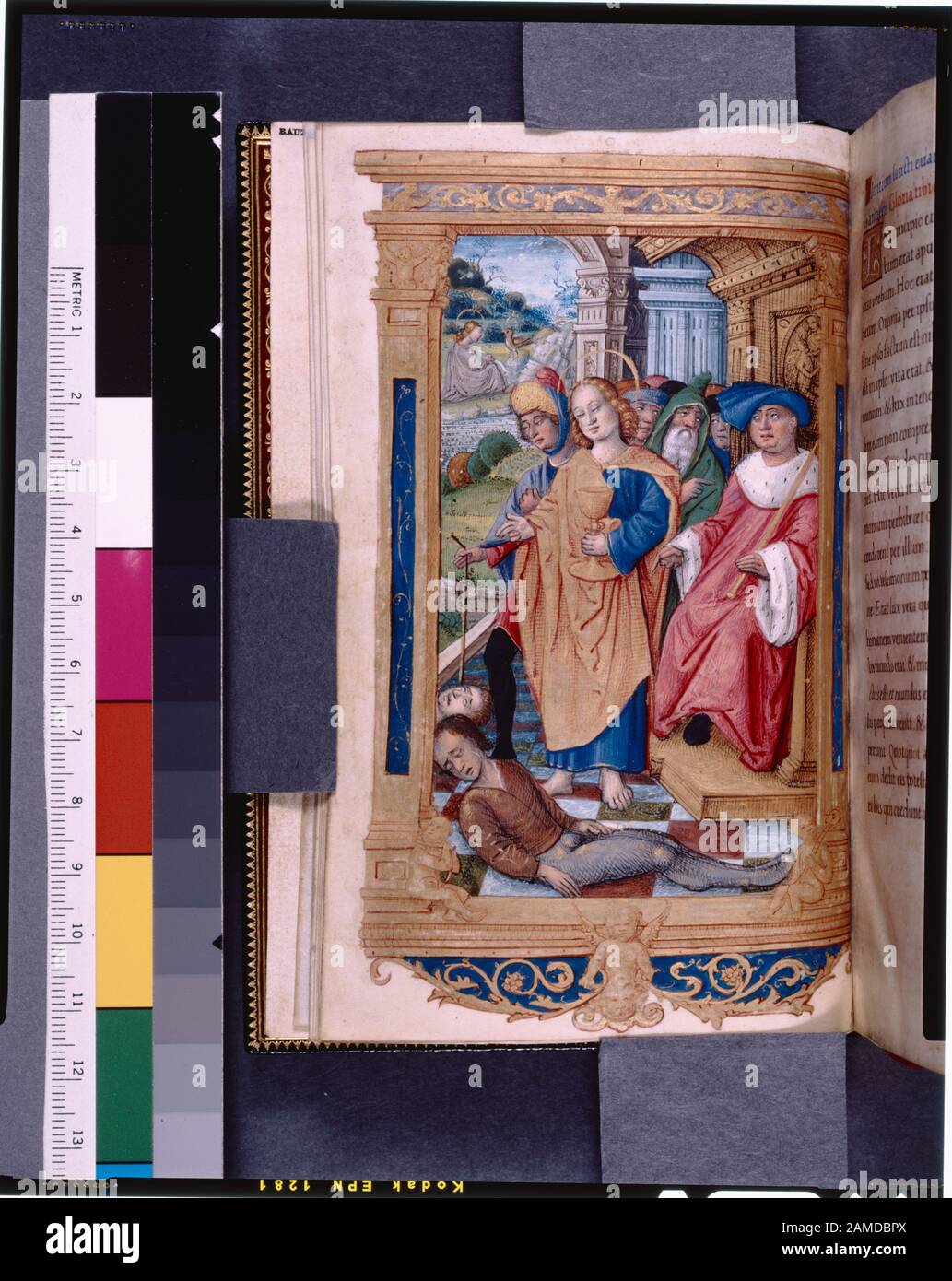 St John the Evangelist holding the cup of poison that has already ...