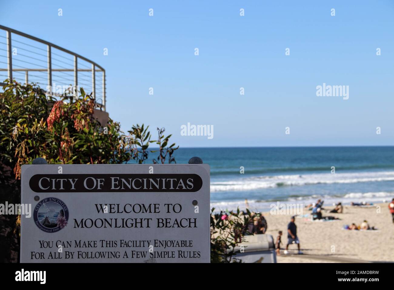 Moonlight Beach in Encinitas, CA Stock Photo - Alamy