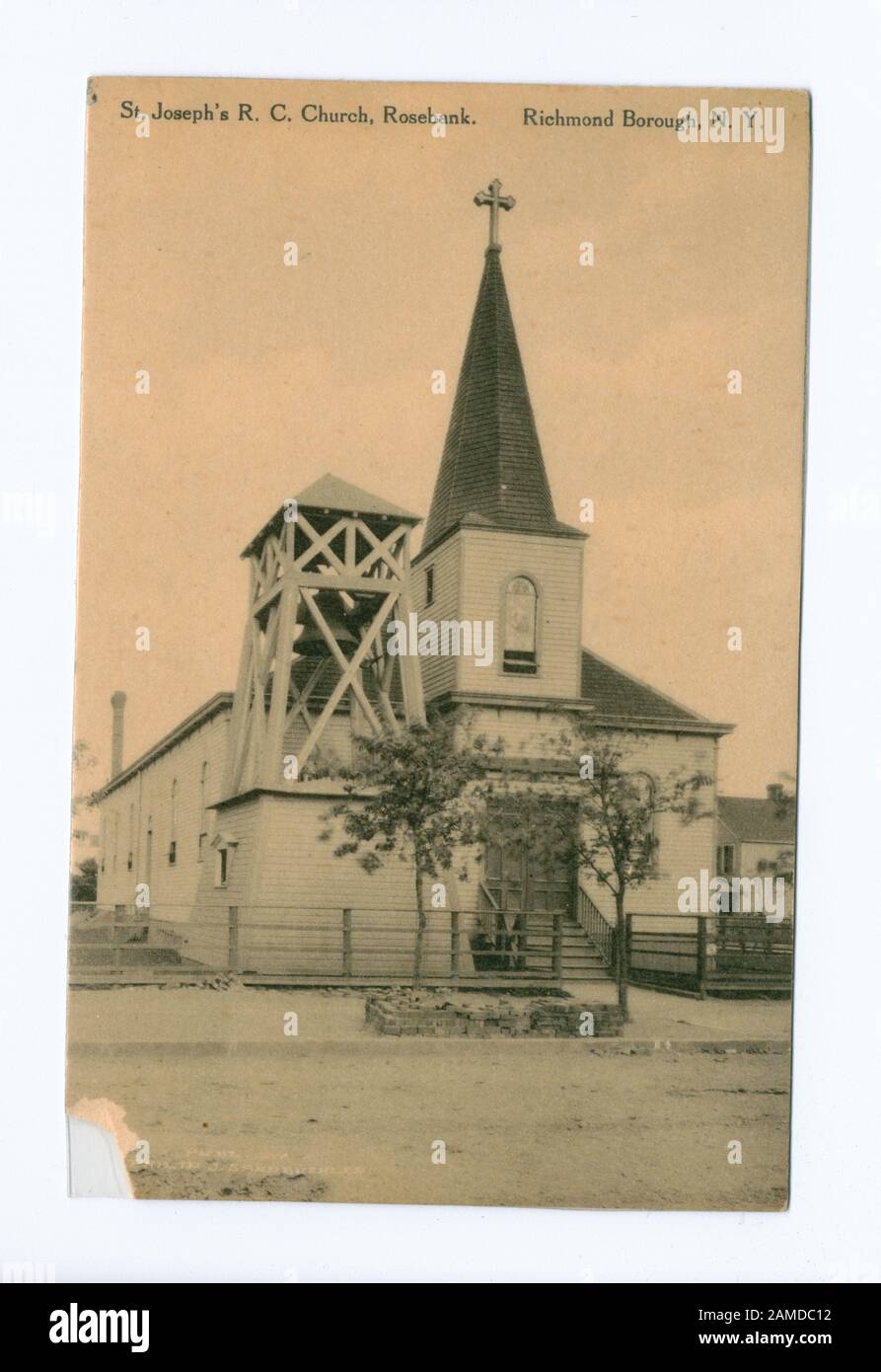 St Joseph's RC Church, Rosebank, Richmond Borough, NY Postcard ...