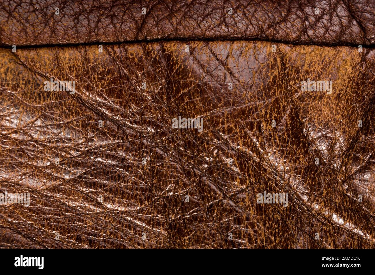 Old vintage genuine soft brown leather texture background, top layer ...