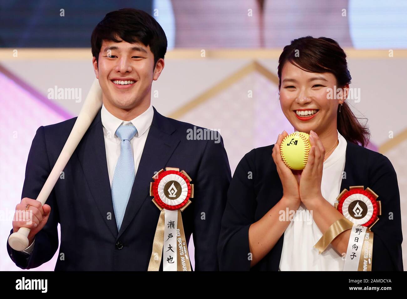 (L-R) Daiya Seto, Hinako Shibuno, JANUARY 10, 2020 : The 54th TV Asahi BIG SPORTS AWARD 2020 in ...