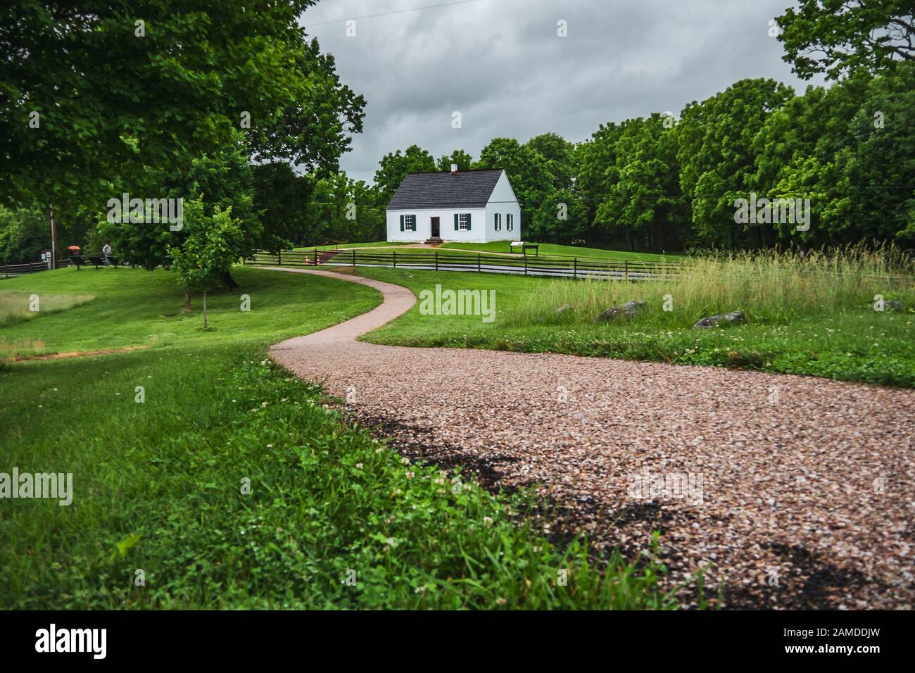 Trail through green grass field hi-res stock photography and images - Alamy