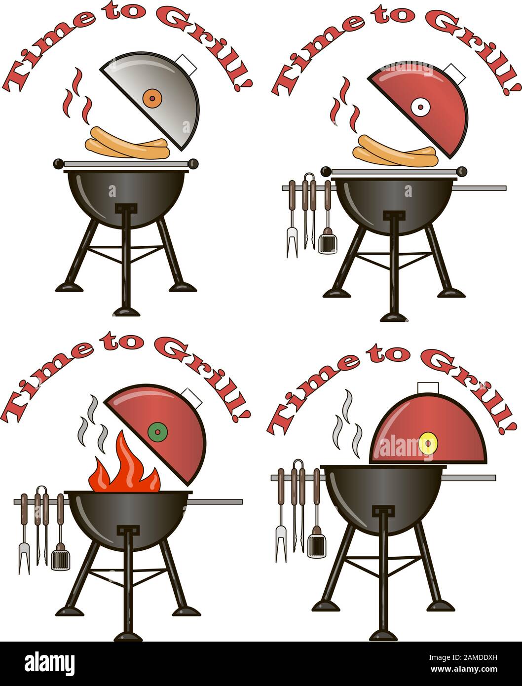 Different special tools for barbecue party. Bbq grill and tools vector ...