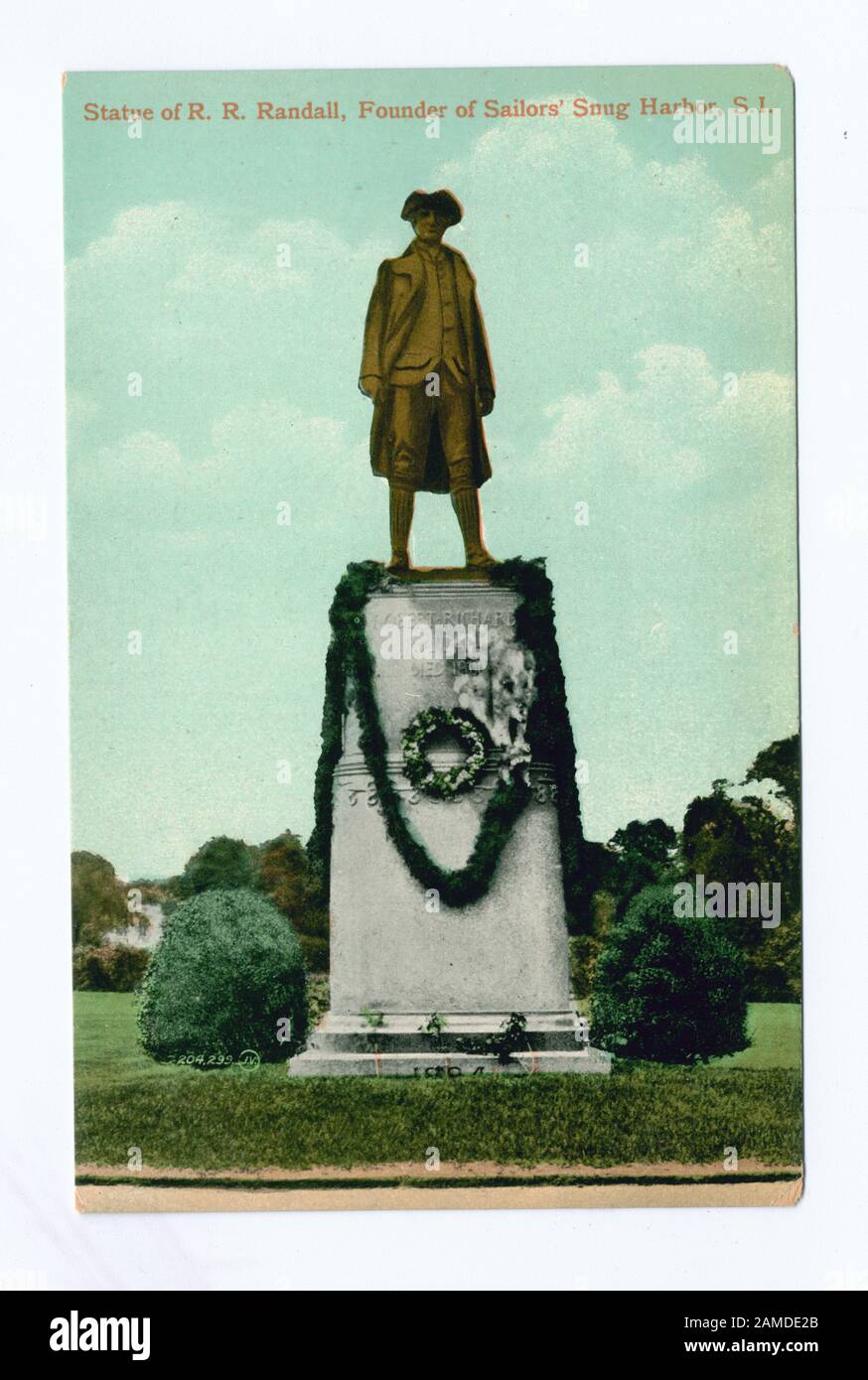 Statue of R R Randall, Founder of Sailors' Snug Harbor, Staten Island ...
