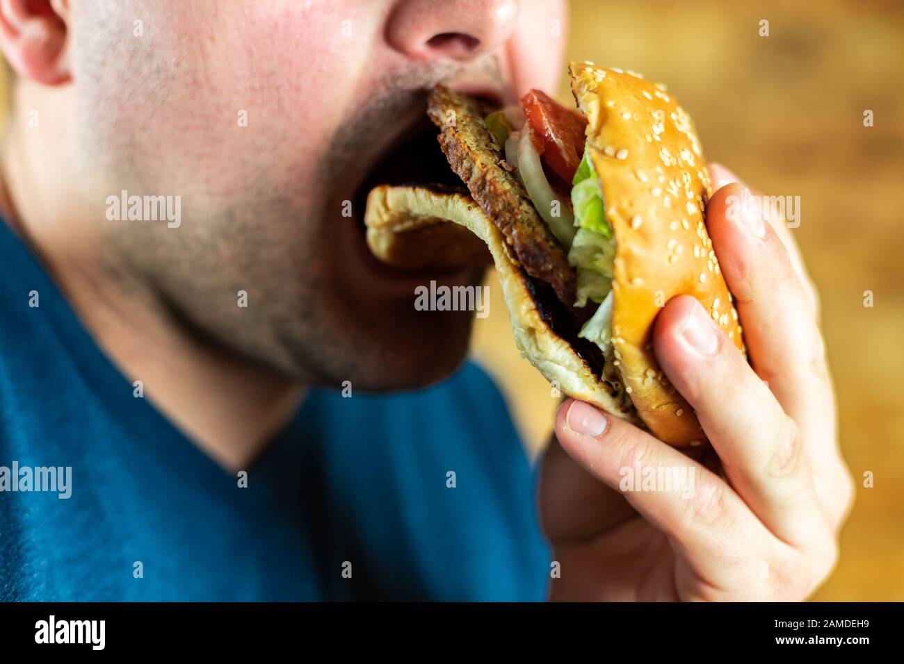 Messy food face adult hi-res stock photography and images - Alamy