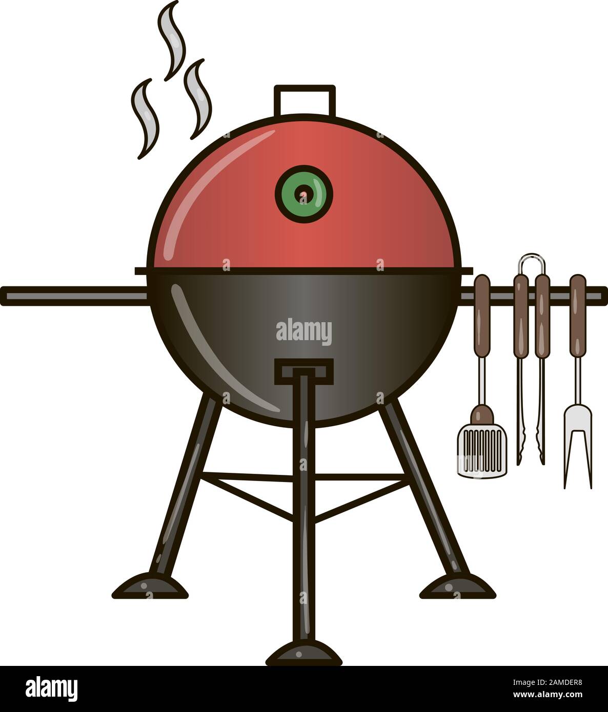 Different special tools for barbecue party. Bbq grill and tools vector ...