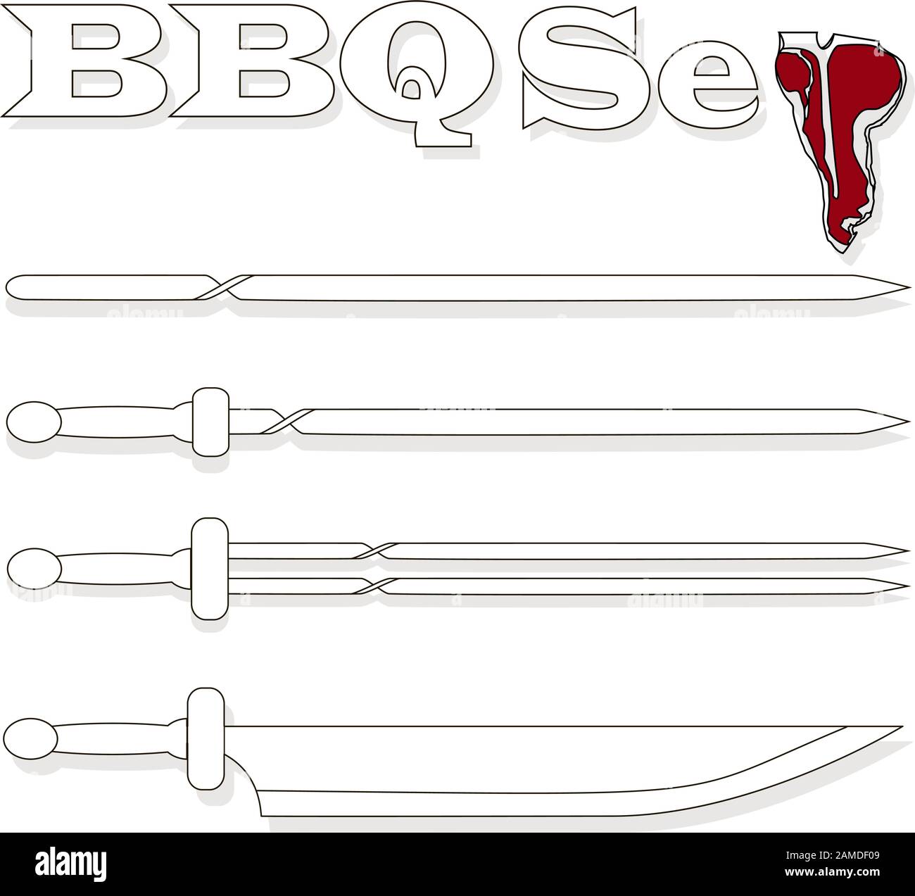 Barbecue tools new Stock Vector Images - Alamy