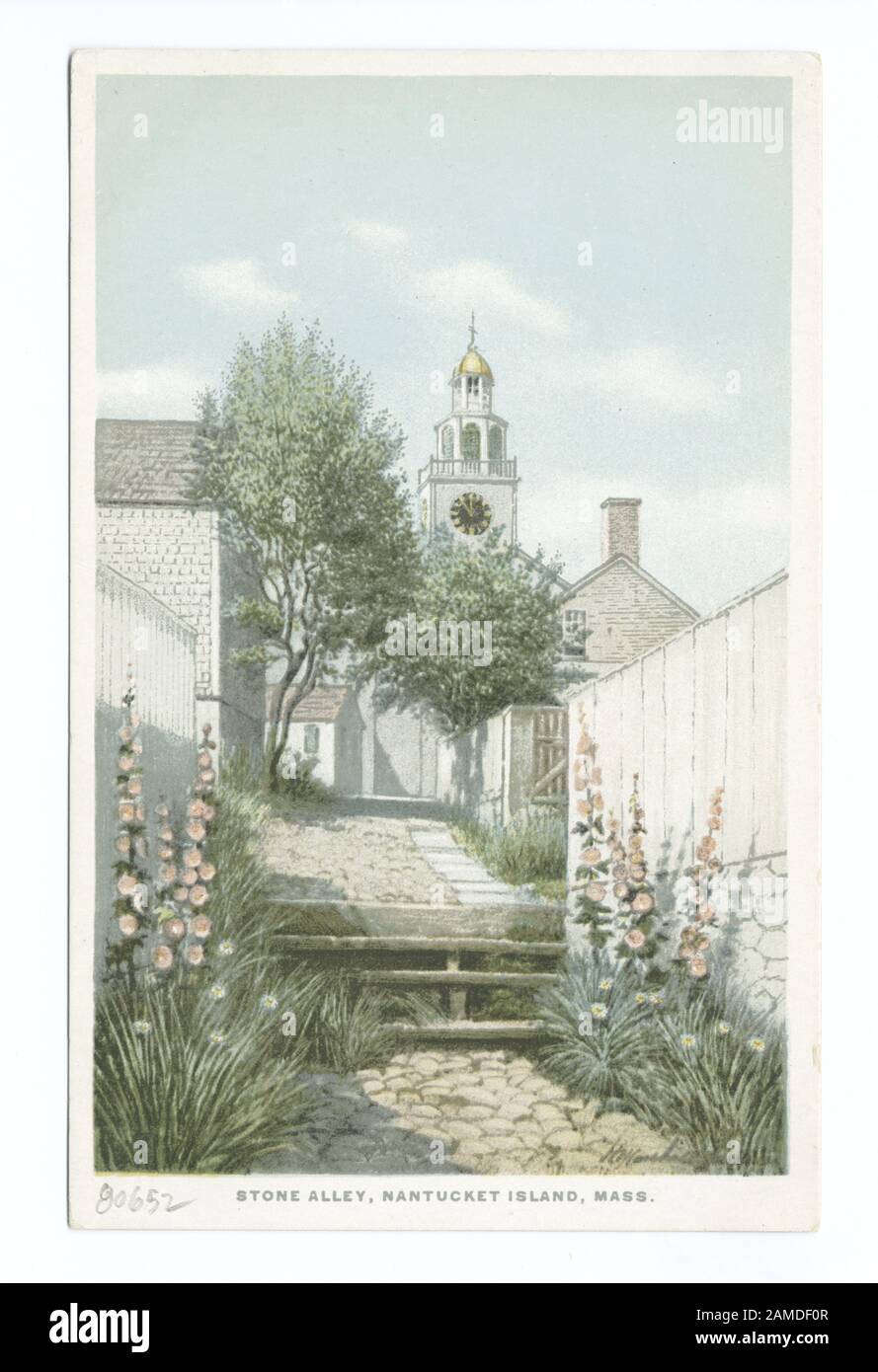 Stone Alley, Nantucket Island, Mass Postcard series number: 80652 ...