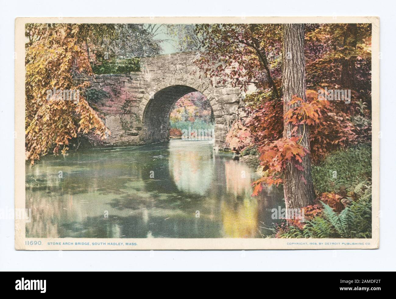 Stone Arch Bridge, South Hadley, Mass Postcard series number: 11690 ...