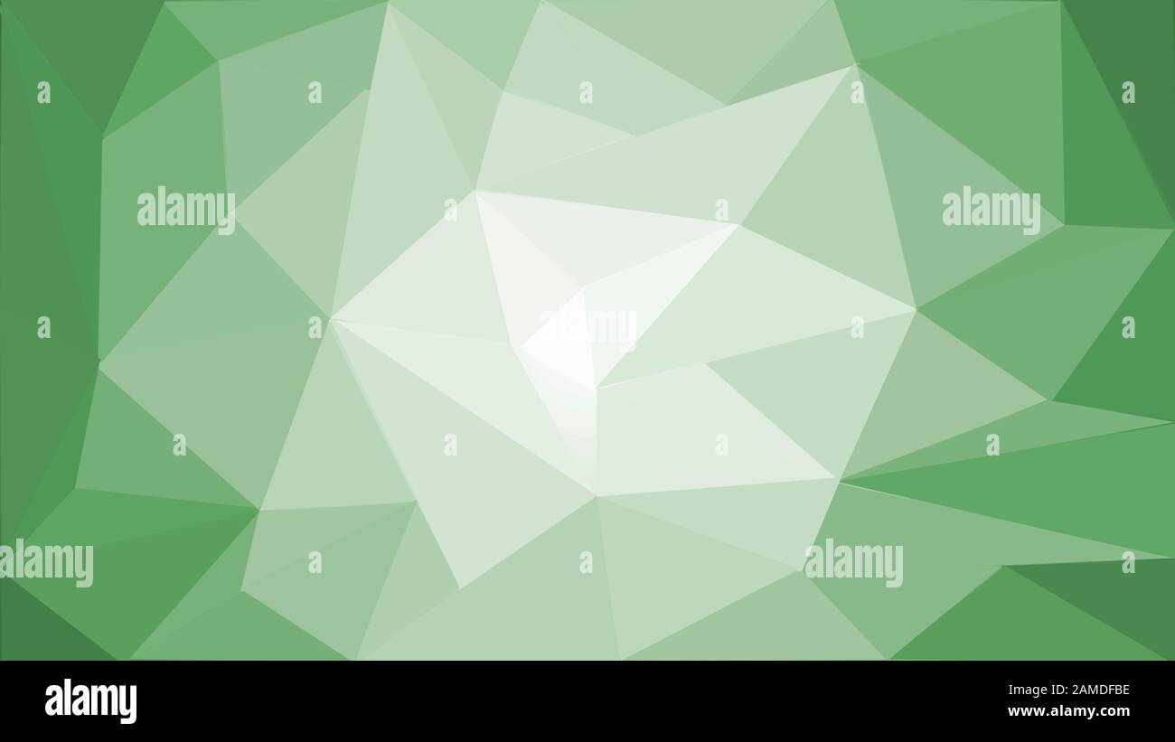 Beautiful green low poly concept illustration. Green geometric ...