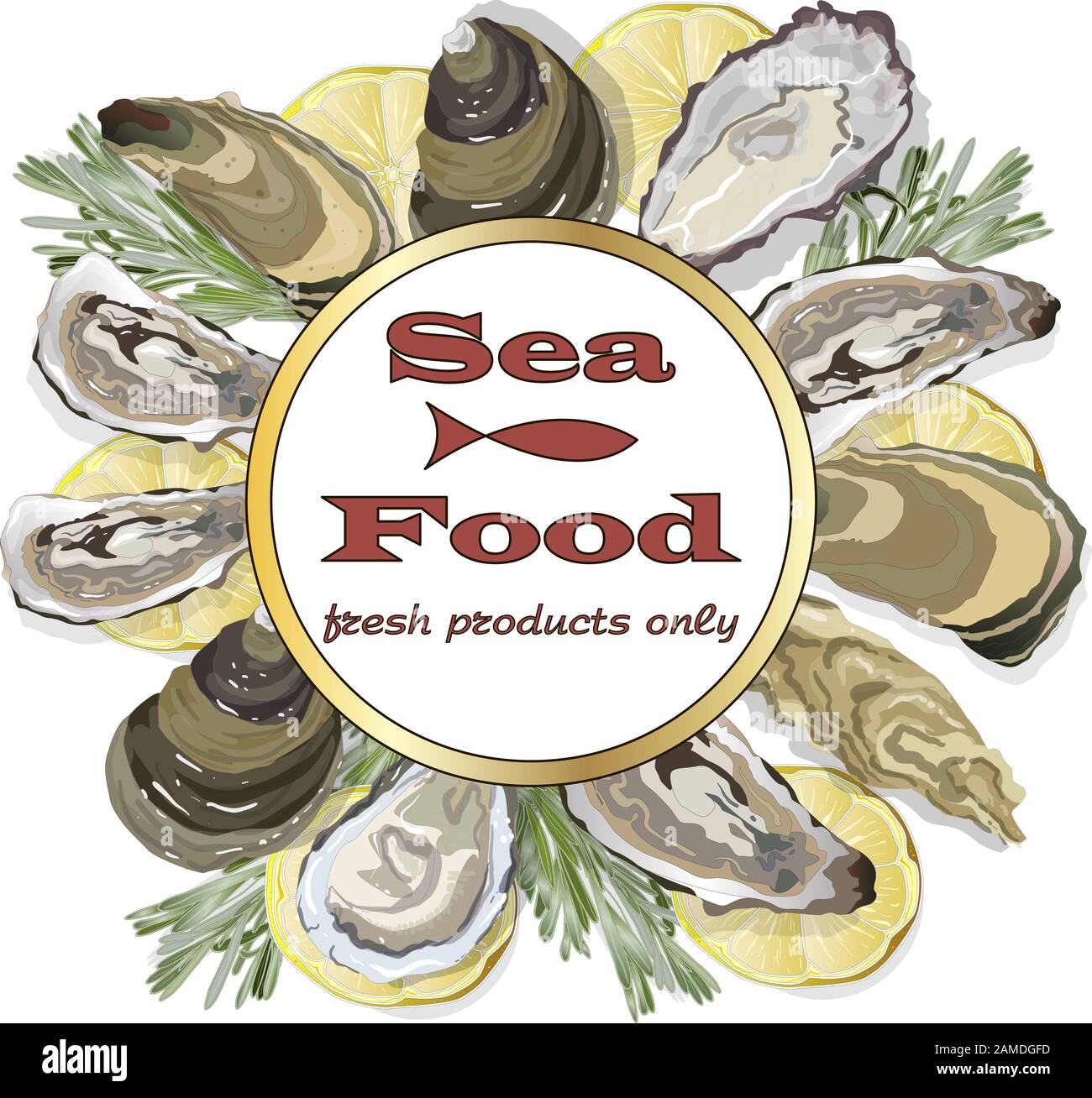 Cooking banner seafood top Stock Vector Images - Alamy