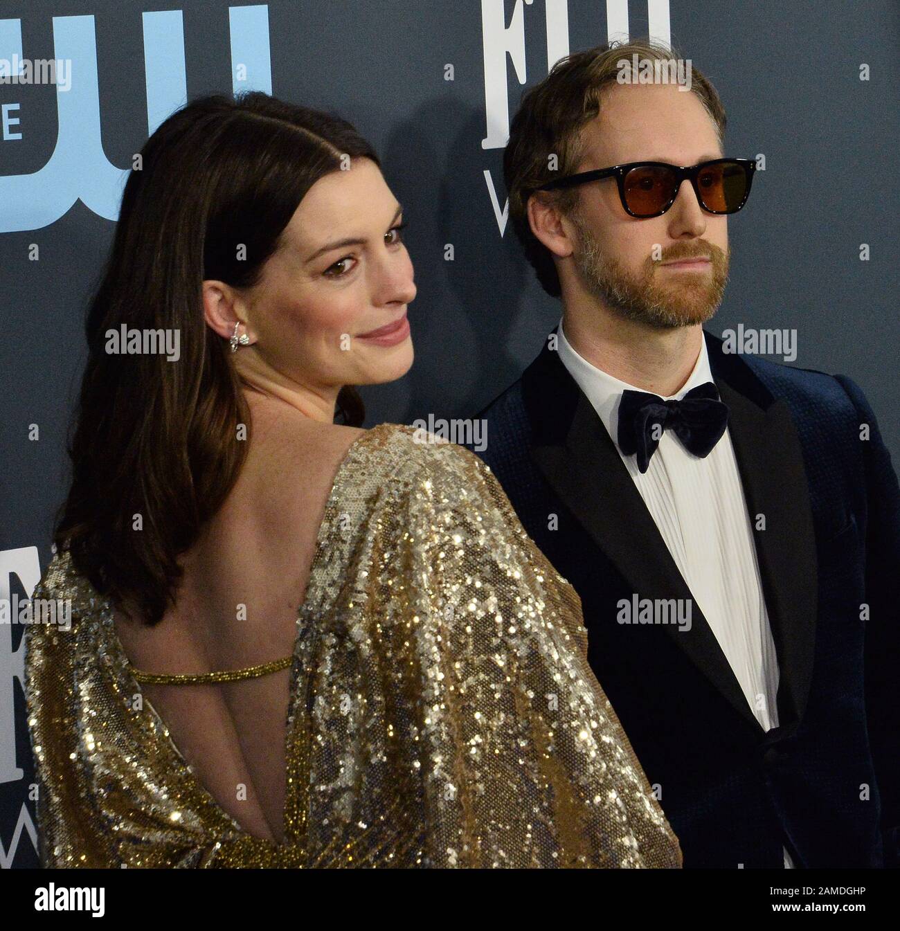 Santa Monica, United States. 13th Jan, 2020. Actress Anne Hathaway and ...