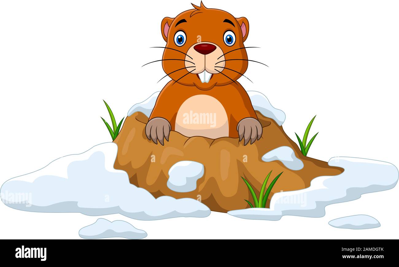 Happy groundhog day coming Cut Out Stock Images & Pictures - Alamy