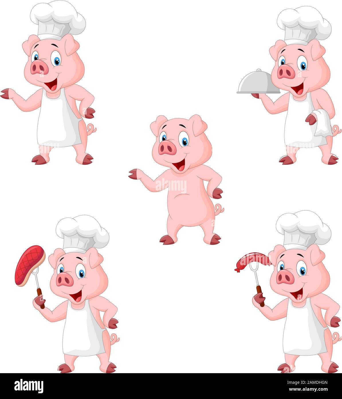 Chef party hat character Stock Vector Images - Alamy