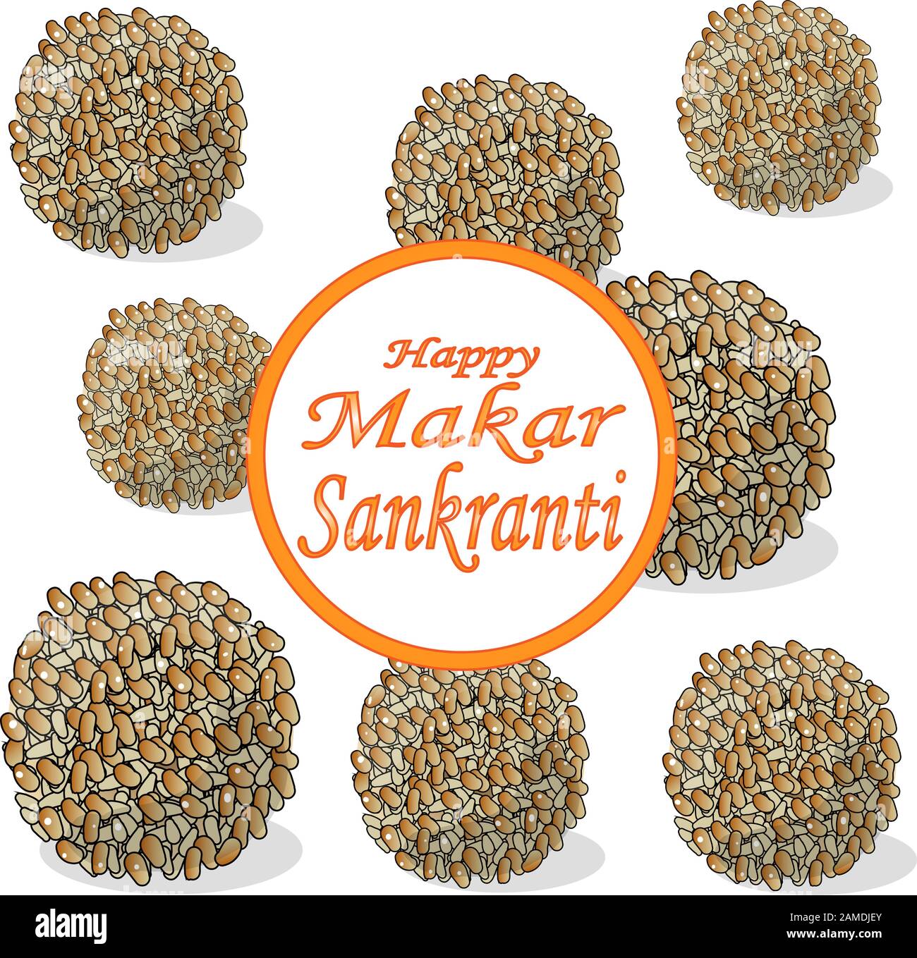 Vector illustration of Happy Makar Sankrant festival of India Stock ...