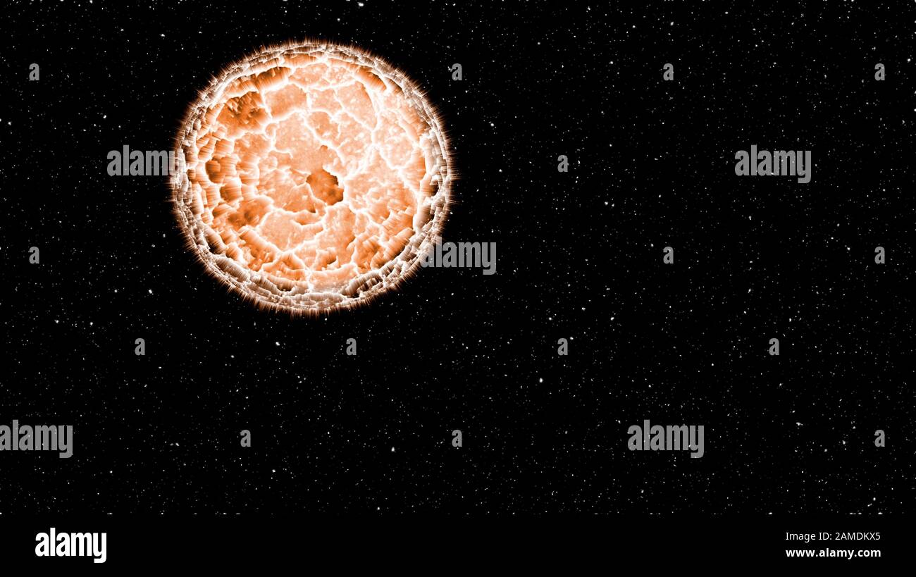 Beautiful science concept illustration. Spacescape background Stock ...