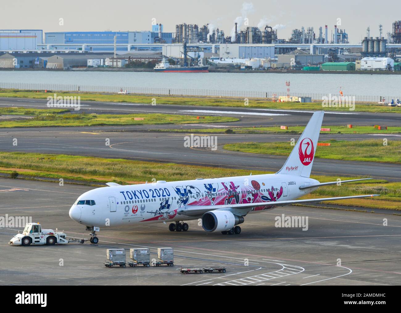 Tokyo, Japan - Nov 2, 2019. JA601J Japan Airlines Boeing 767-300ER ...