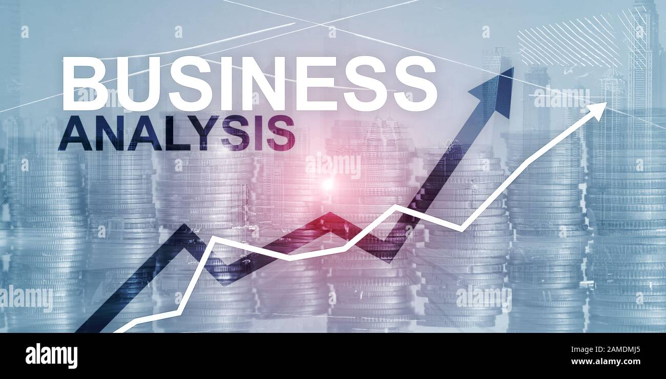 Business analysis concept. Financial abstract futuristic background ...