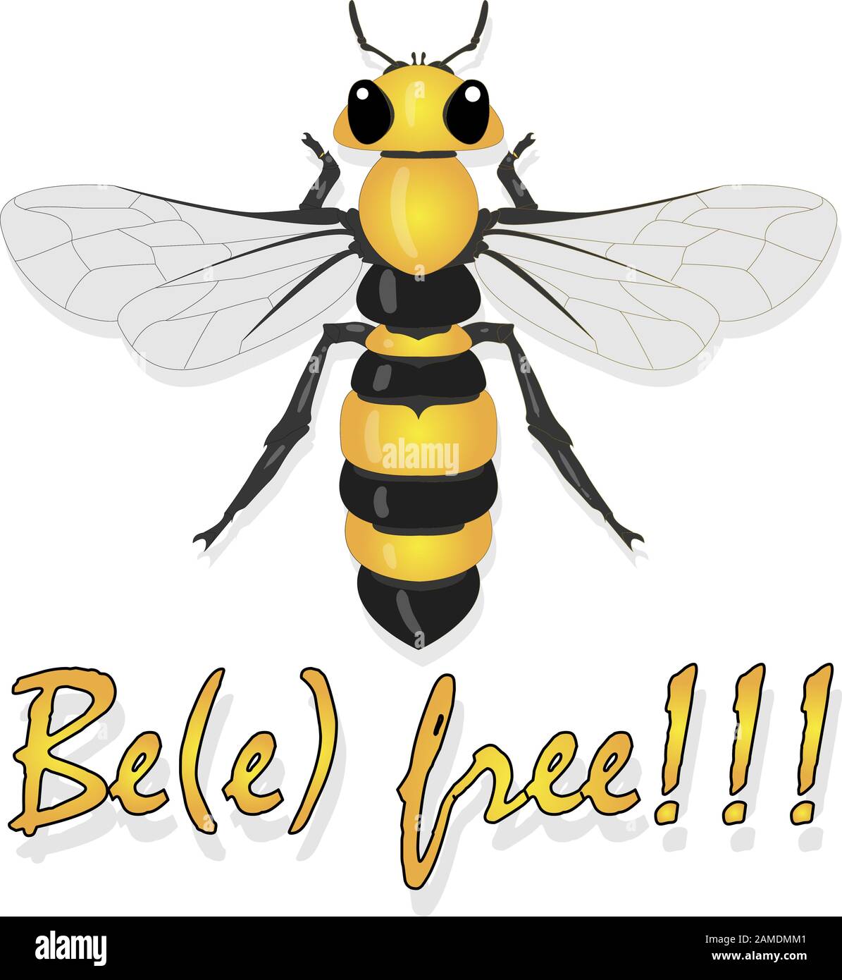 Bee friendly logo Stock Vector Images - Alamy