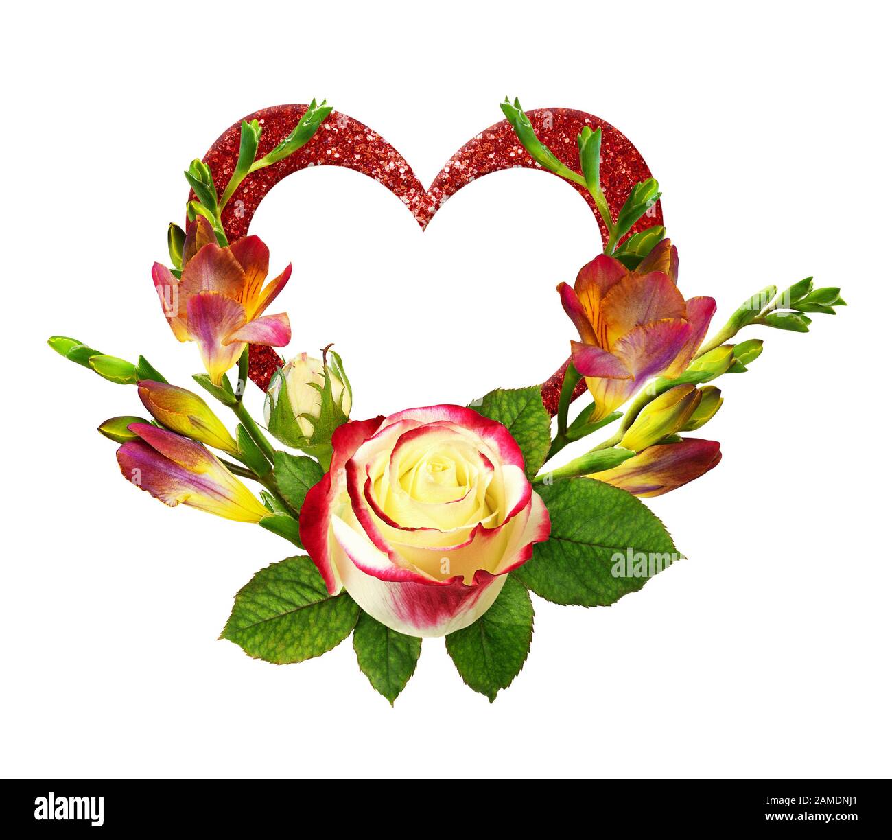 Glitter Hearts And Roses Gif