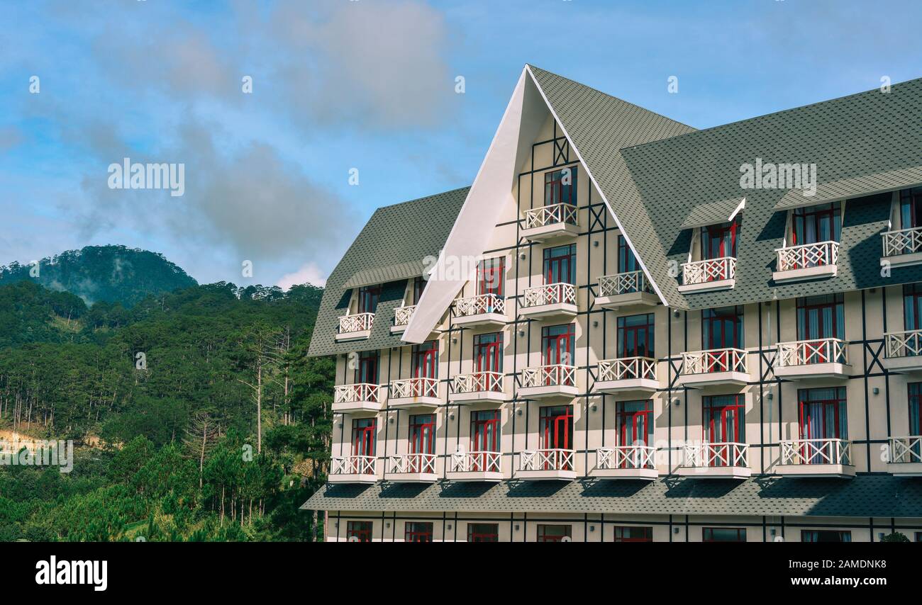Dalat, Vietnam - Aug 18, 2017. Mountain resort in Dalat, Vietnam. Da ...