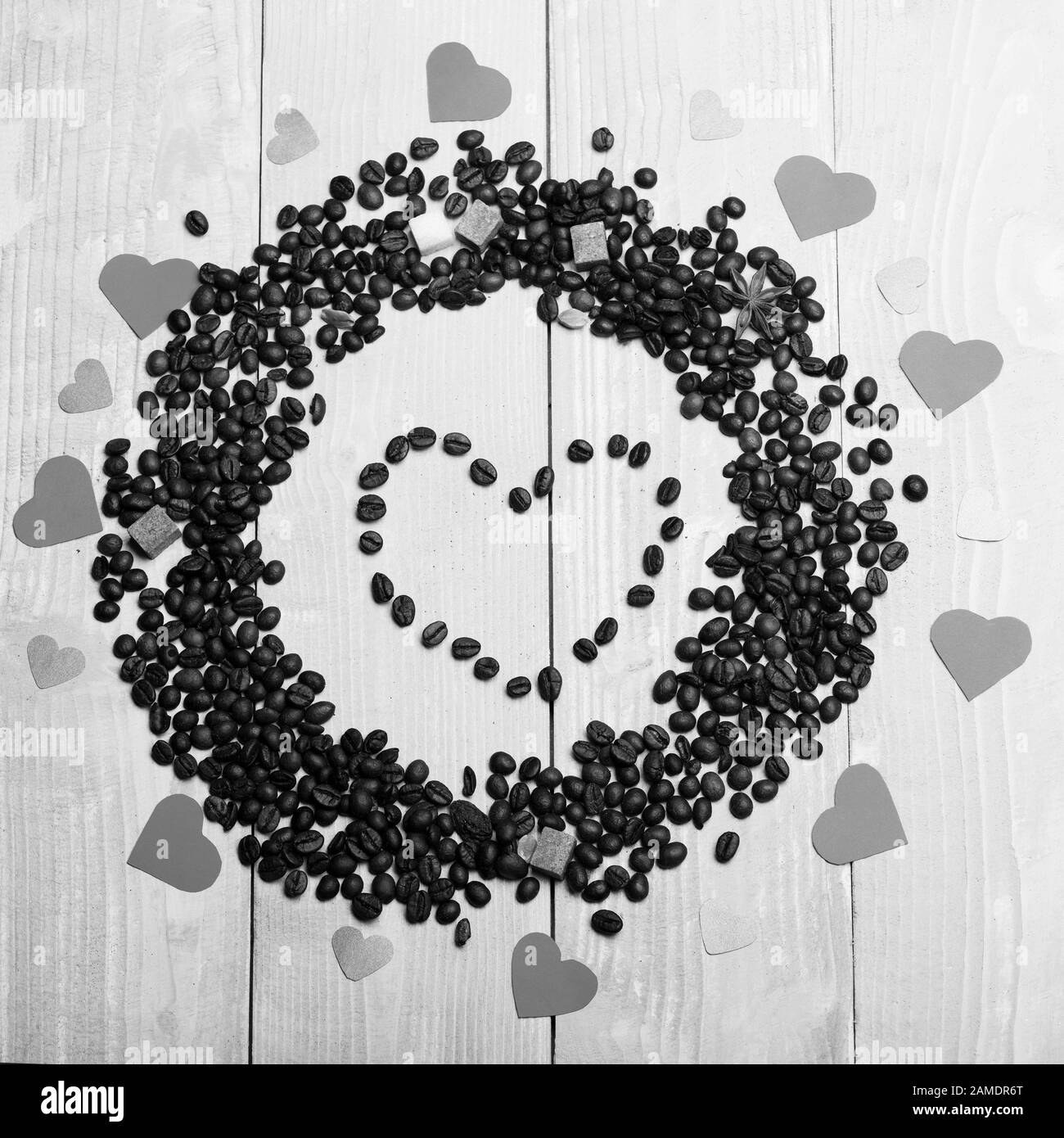 Anise anise on background Black and White Stock Photos & Images - Alamy