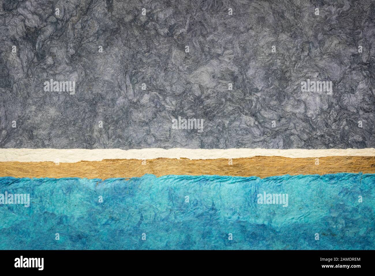 abstract landscape created with amate bark papers handmade created in ...