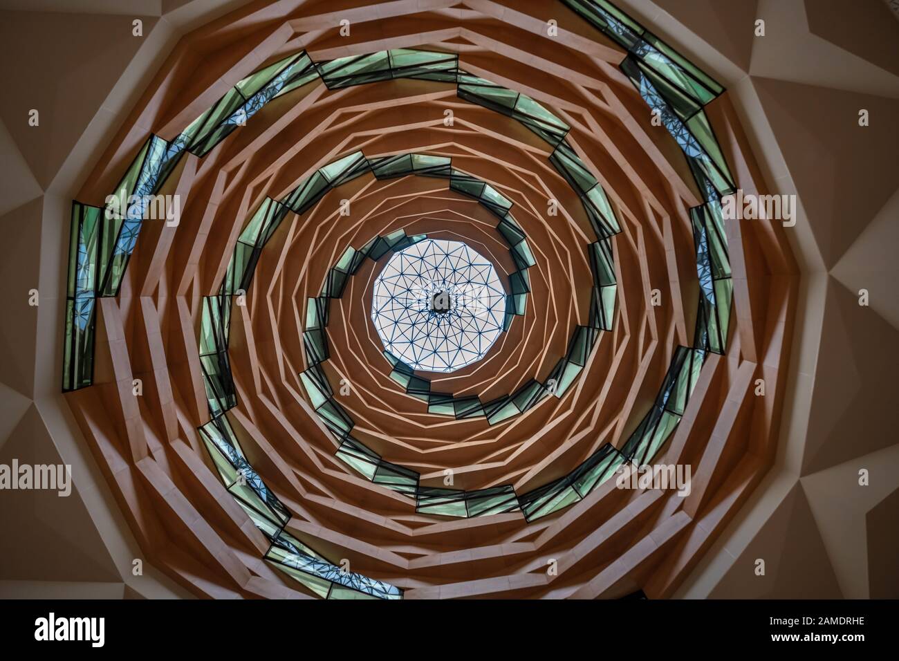 Interior view of The Ilahiyat (Theology) Mosque at Altunizade, Istanbul ...