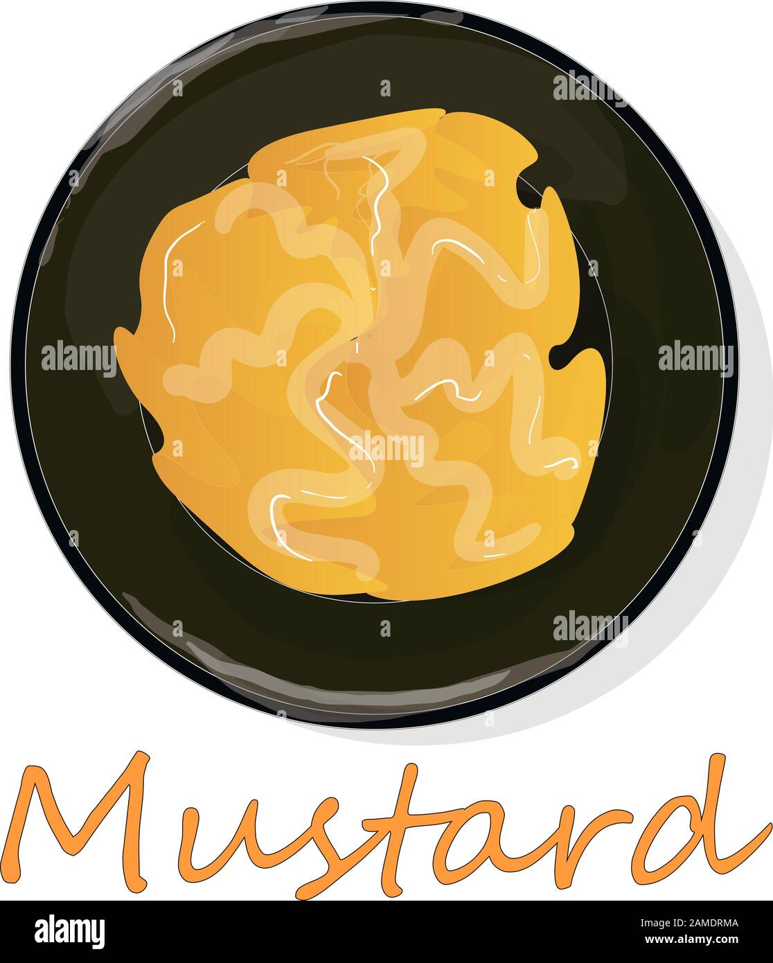 Collection of mustard vector illustrations: mustard seeds, flower ...