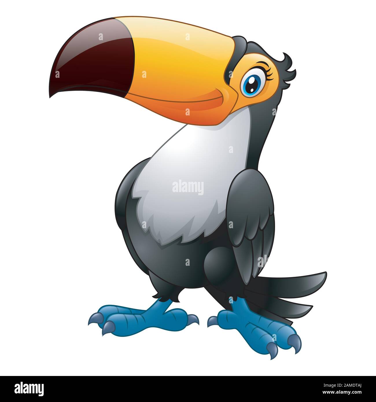 Cartoon toucan isolated on white background Stock Vector Image & Art ...